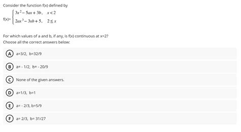 Solved Consider The Function F X Defined Chegg Com