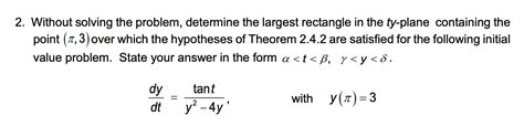 Solved Without Solving The Problem Determine The Largest Chegg