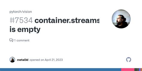 Containerstreamsaudio 0 Formatname Is Empty · Issue 7534 · Pytorch