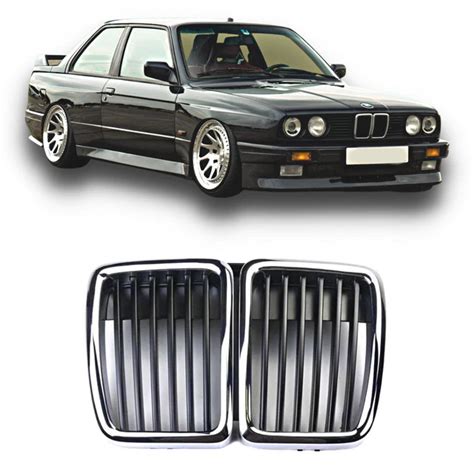 Calandre Chrome Noir Look Origine Bmw E30 Berline Coupé Cabriolé