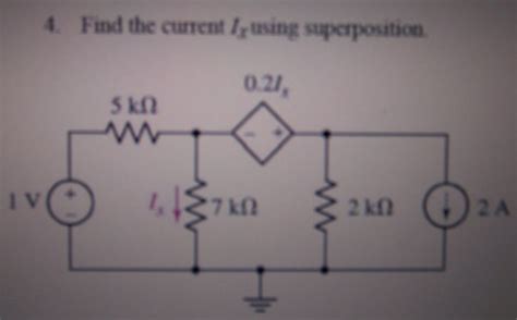 Solved Find The Current Ix Using Superposition
