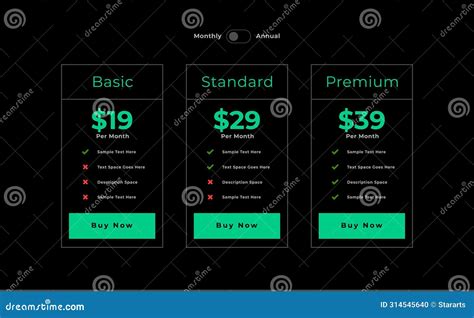 Pricing Chart Cartoon Vector 19870287