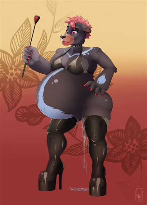 Rule 34 Amniotic Fluid Anthro Artist Logo Bear Belly Big Belly Black