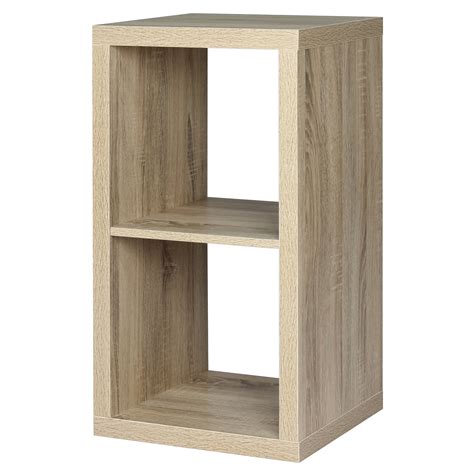 Flexi Storage Clever Cube 1 X 2 Storage Unit Light Oak Bunnings Warehouse