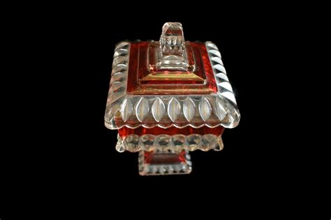 Westmoreland Wedding Ruby Flash Candy Dish With Lid English Etsy