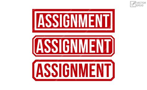 Premium Vector Assignment Red Rubber Stamp Vector Illustration On White Background Assignment