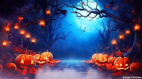 아늑한 가을 마을 할로윈 분위기 🎃 무서운 할로윈 소리👻 할로윈 배경 음악 Youtube