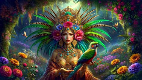 Xochiquetzal Goddess Beauty Fertility Mythology Vault