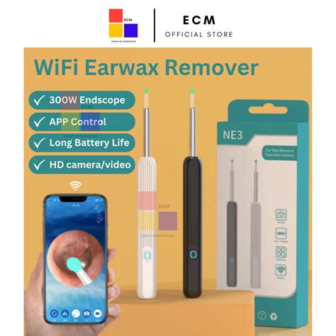 Ne3 Smart Wireless Earpick With Camera Otoscope Endoscope Camera For Android Ios Earwax Removal