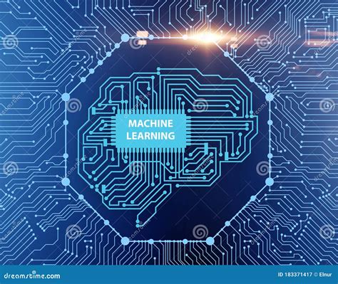 Machine Learning Concept 3d Rendering Stock Illustration