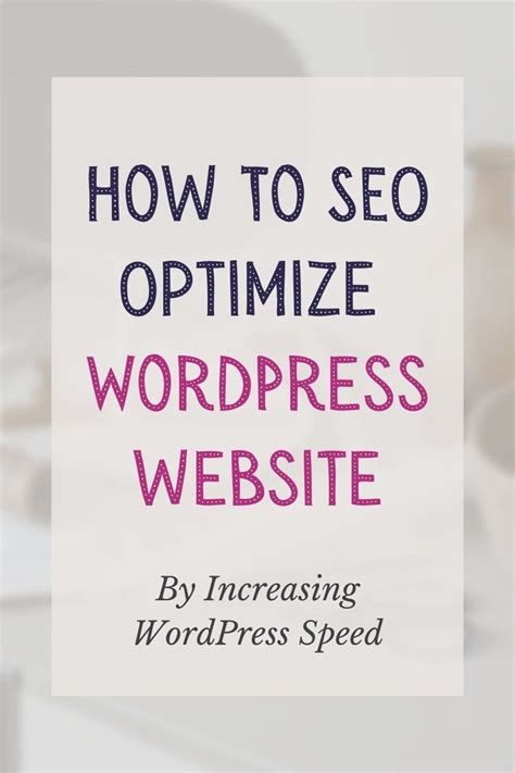 how to seo optimize wordpress website wordpress speed learn