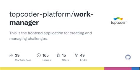 github topcoder platform work manager this is the frontend