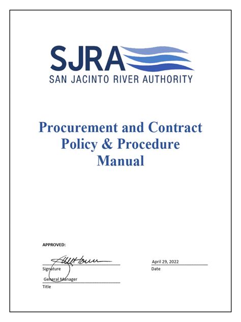 Procurement And Contract Policy And Procedure Manual Pdf Receipt Request For Proposal