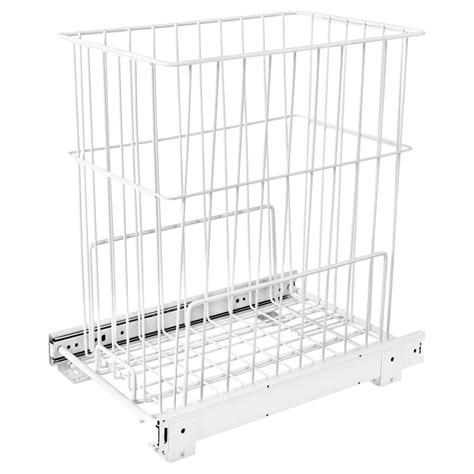 REV A SHELF Wire Bottom Mount Hamper Pullout White Rev A Shelf HRV S