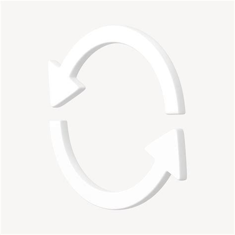 3d White Reverse Arrow Icon Free Photo Rawpixel