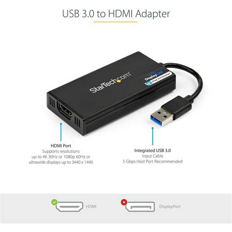 StarTech Com USB To K HDMI External Multi Monitor Video Graphics Adapter DisplayLink