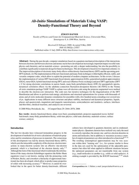 Density Functional Theory Dft Overviewpptx
