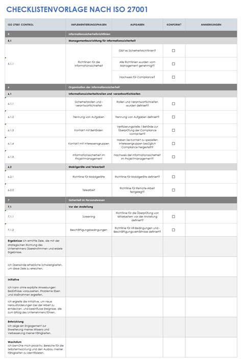Kostenlose Iso 27001 Checklisten Und Vorlagen Smartsheet