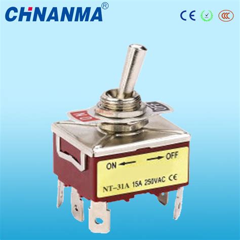 On Off 1pole 3pin 15a 250vac Toggle Switch Tpst China Toggle Switch