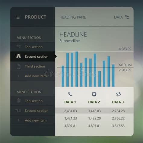Modern User Interface Screen Template For Mobile Stock Illustration Illustration Of List