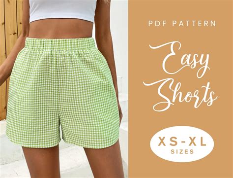 Shorts Sewing Pattern Xs Xl Instant Download Easy Digital Pdf Womens