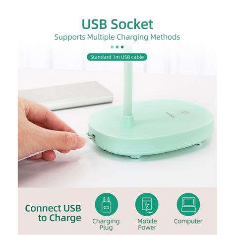 Настолна безжична икономична лед лампа със зареждаща батерия с голям капацитет 3660 Mah и работа