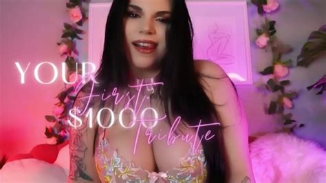 您的第一个 1000 美元致敬 Findom Financial Domination Wallet Drain Femdom Gooning Sensual Domme