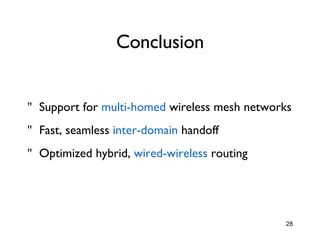 An Inter Domain Routing Protocol For Multi Homed Wireless Mesh Networks Ppt