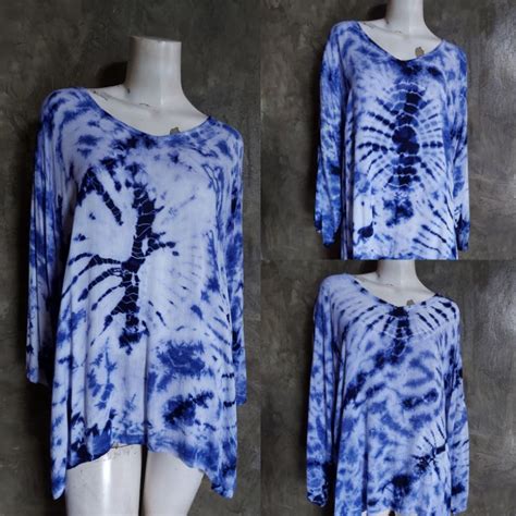 เสื้อมัดย้อมแขนยาวผ้าสปันเนื้อผ้านิ่มใส่สบายใส่ได้ทั้งหญิงและชายราคาถูก Sweettastingnumwhan