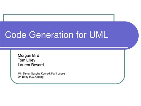 Ppt Uml State Diagram To Ec Code Generator Practical Quantum