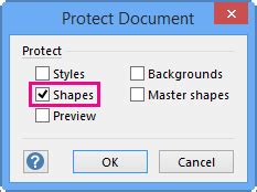 Prevent Or Allow Changes To Shapes Microsoft Support