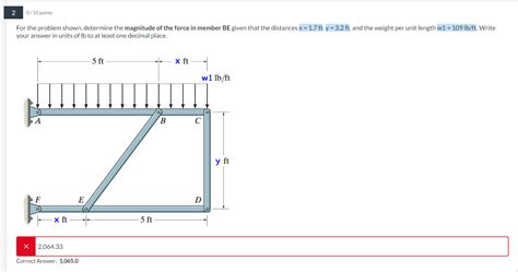 Solved For The Problem Shown Determine The Magnitude Of The Chegg Com