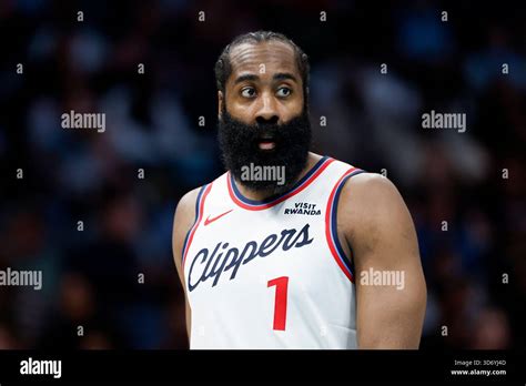 Los Angeles Clippers Guard James Harden Stands On The Court During A