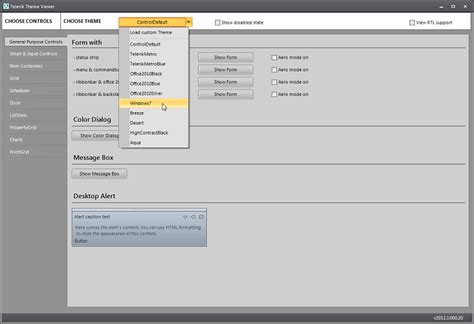 Radcontrols With No Themes Radcontrols With Replaced Controldefault Theme Telerik Ui For Winforms