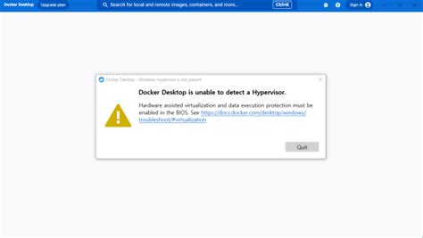 Docker 오류 해결법 Docker Desktop Is Unalbe To Detect A Hypervisor 지식in
