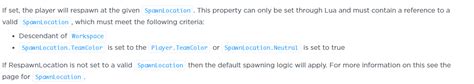 Player Spawnpoints Not Working Scripting Support Developer Forum Roblox