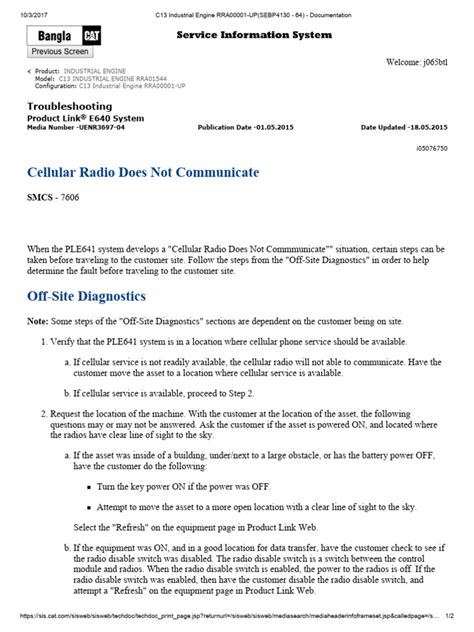 Cellular Radio Does Not Communicate Pdf Radio Cellular Network