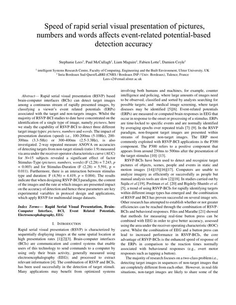 Pdf Speed Of Rapid Serial Visual Presentation Of Pictures Numbers