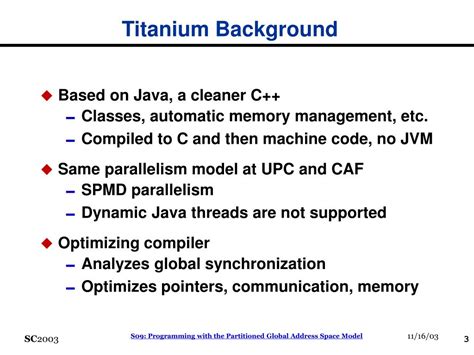 Ppt Titanium A Java Dialect For High Performance Computing