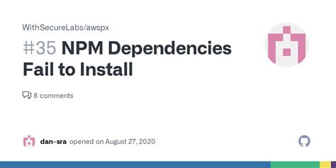 npm dependencies fail to install · issue 35 · withsecurelabs awspx