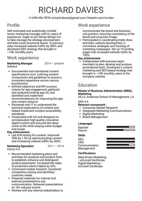 Best Free CV Builders Online Reviewed Example CVs