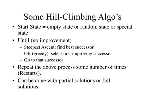 PPT Hill Climbing Search PowerPoint Presentation Free Download ID