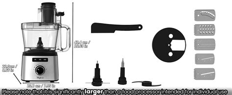 Magiccos 14 Cup Lemon Slicer Food Processor Large Feed