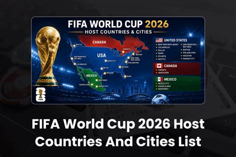 Fifa World Cup 2026 Host Countries And Cities List