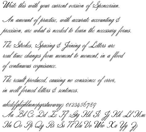 Spencerian Script Font Free Download Fitypa