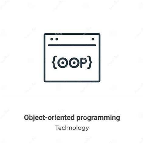Object Oriented Programming Outline Vector Icon Thin Line Black Object