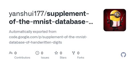 Github Yanshui177supplement Of The Mnist Database Of Handwritten