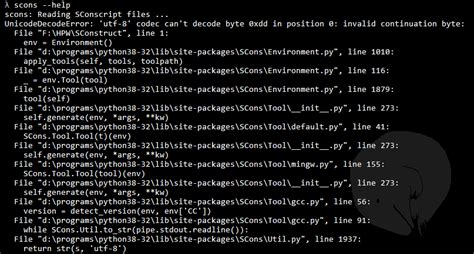 Unicodedecodeerror · Issue 4011 · Sconsscons · Github