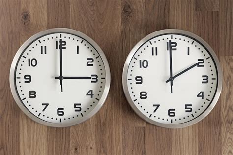 Premium Photo Two Clocks One Showing Three Oclock The Other Showing