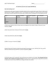 Lab 2 Prelab Functional Groups Spring 2022 Pdf Lab 2 Functional Groups Name Pre Laboratory